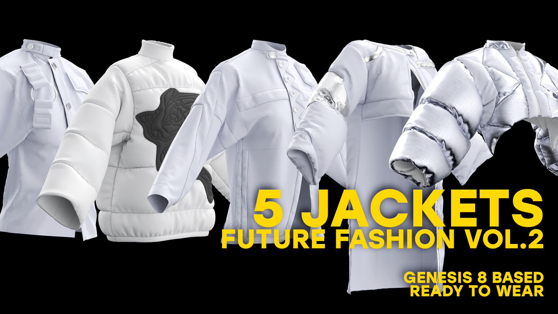 ArtStation - Future Fashion Jackets Pack Vol.2 - Clo3D / Marvelous ...