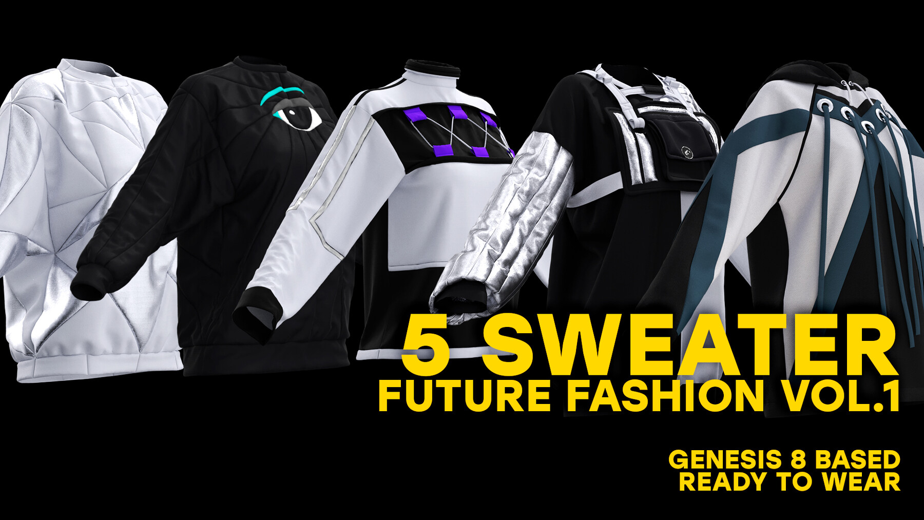 ArtStation - Future Fashion Sweater Pack Vol.1 - Clo3D / Marvelous ...