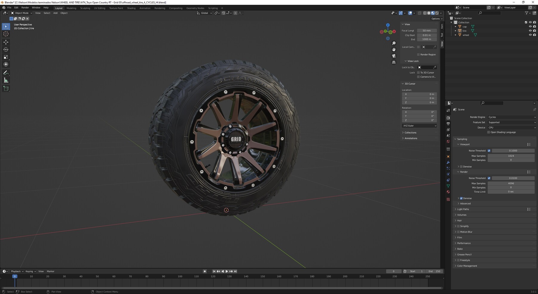 ArtStation - OFF ROAD WHEEL AND TIRE 4 | Game Assets
