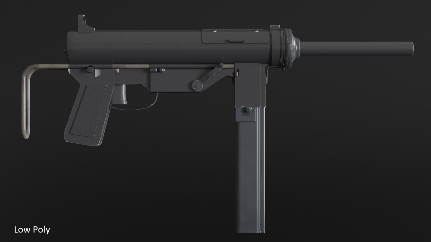 ArtStation - M3 Submachine Gun 3d Model | Resources