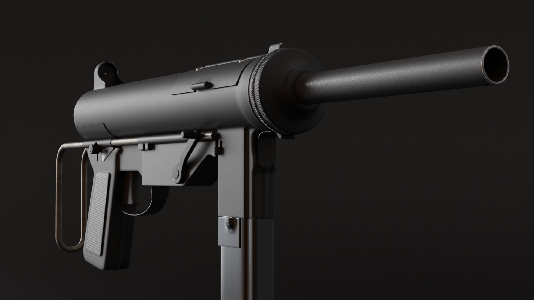 ArtStation - M3 Submachine Gun 3d Model | Resources