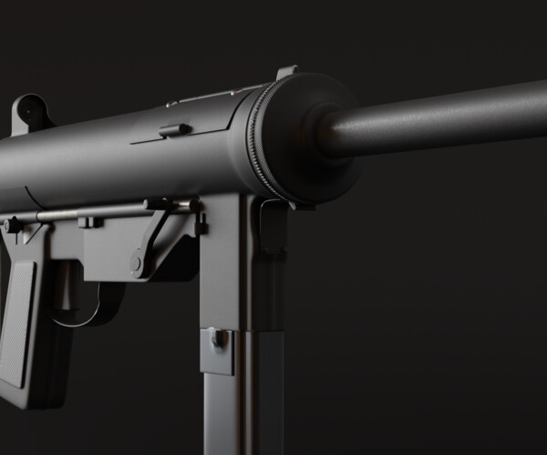 ArtStation - M3 Submachine Gun 3d Model | Resources