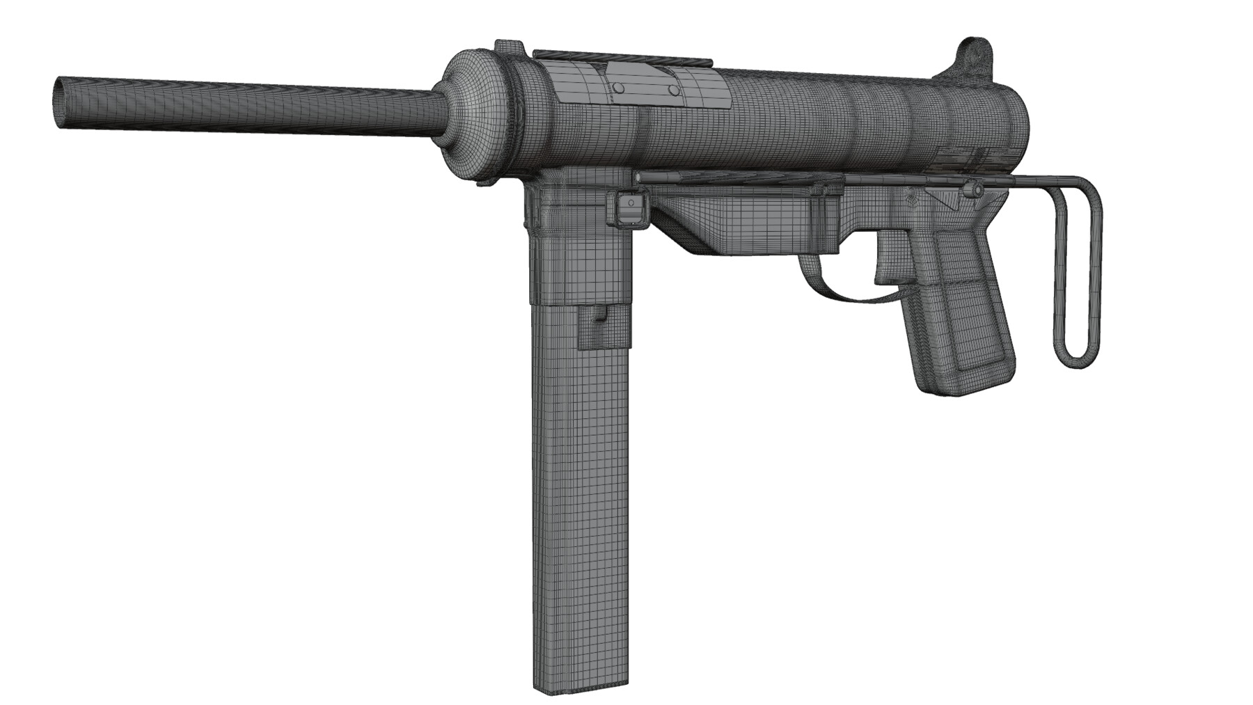 ArtStation - M3 Submachine Gun 3d Model | Resources