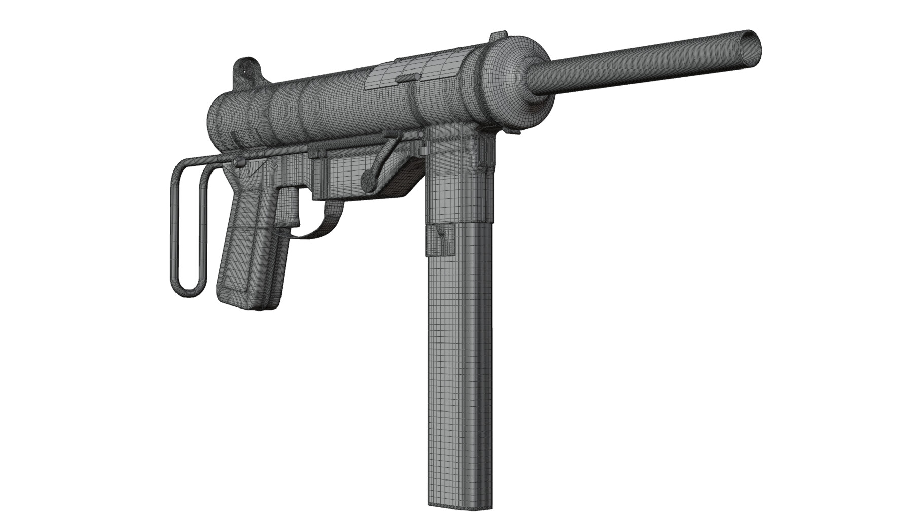 ArtStation - M3 Submachine Gun 3d Model | Resources