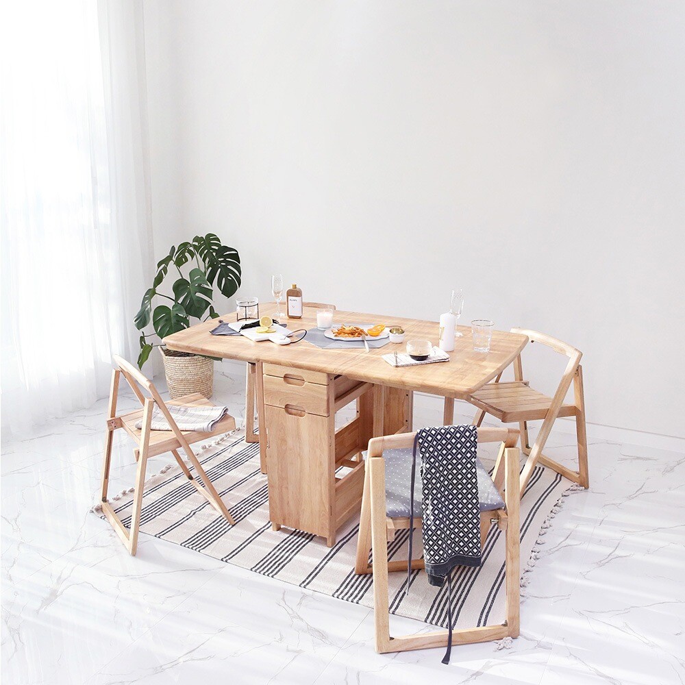 ArtStation - Solid wood expandable multi-table set | Resources