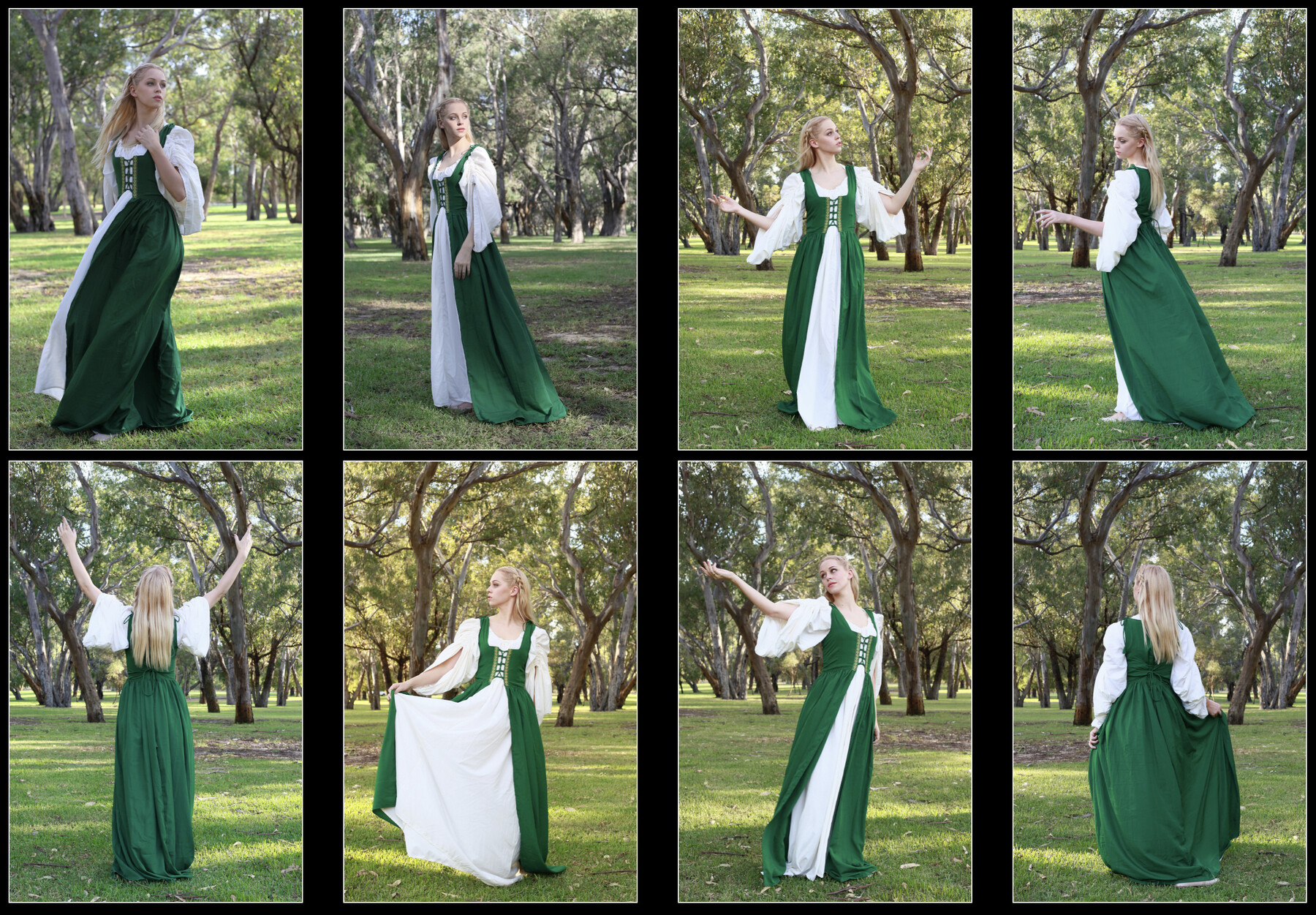 ArtStation - x160 Medieval Maiden wandering in a forest - Pose ...