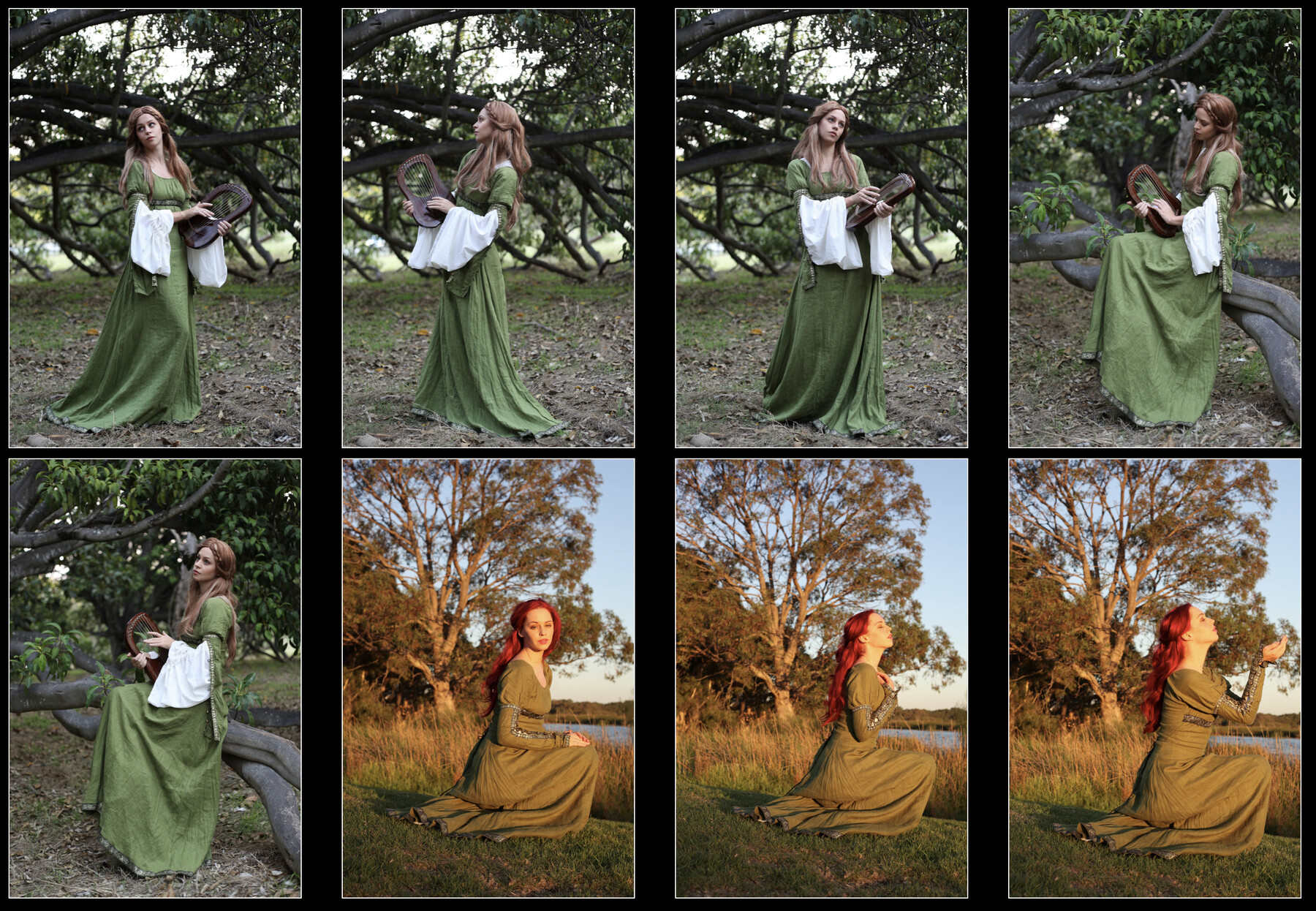 ArtStation - x160 Medieval Maiden wandering in a forest - Pose ...