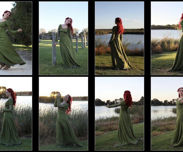 ArtStation - x160 Medieval Maiden wandering in a forest - Pose ...