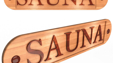 ArtStation - Wooden Sauna Sign | Resources