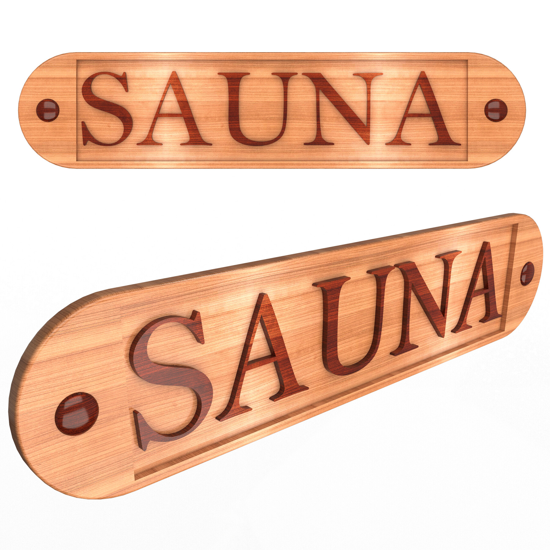 ArtStation - Wooden Sauna Sign | Resources