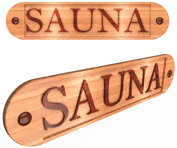 ArtStation - Wooden Sauna Sign | Resources
