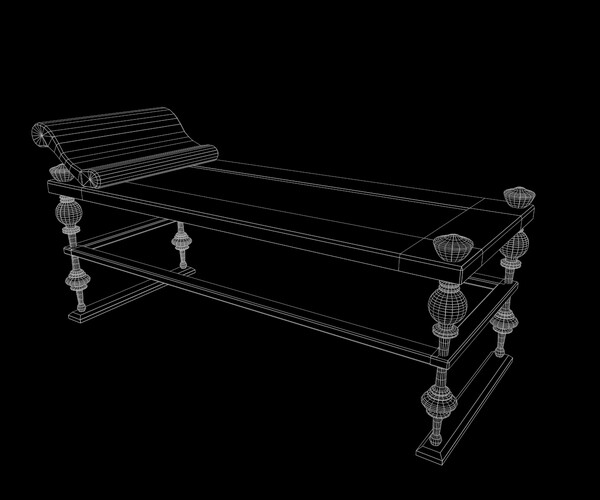 ArtStation - Roman couch - lectus tricliniaris | Game Assets