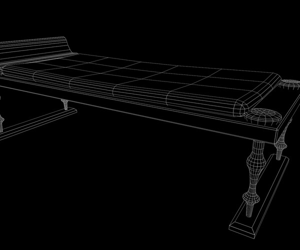 ArtStation - Roman couch - lectus cubicularis servorum | Game Assets