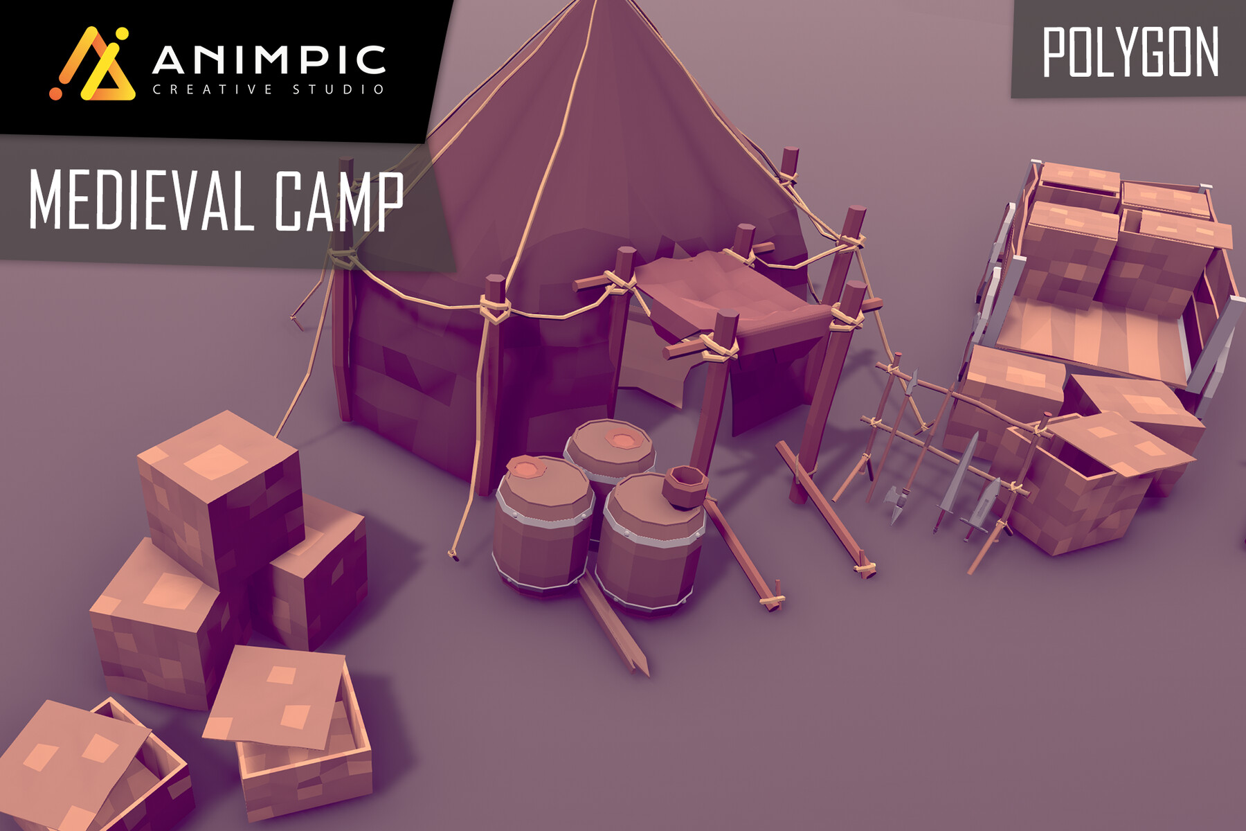 Animpic Studio - Polygon - Medieval Camp (Unity, UE4)