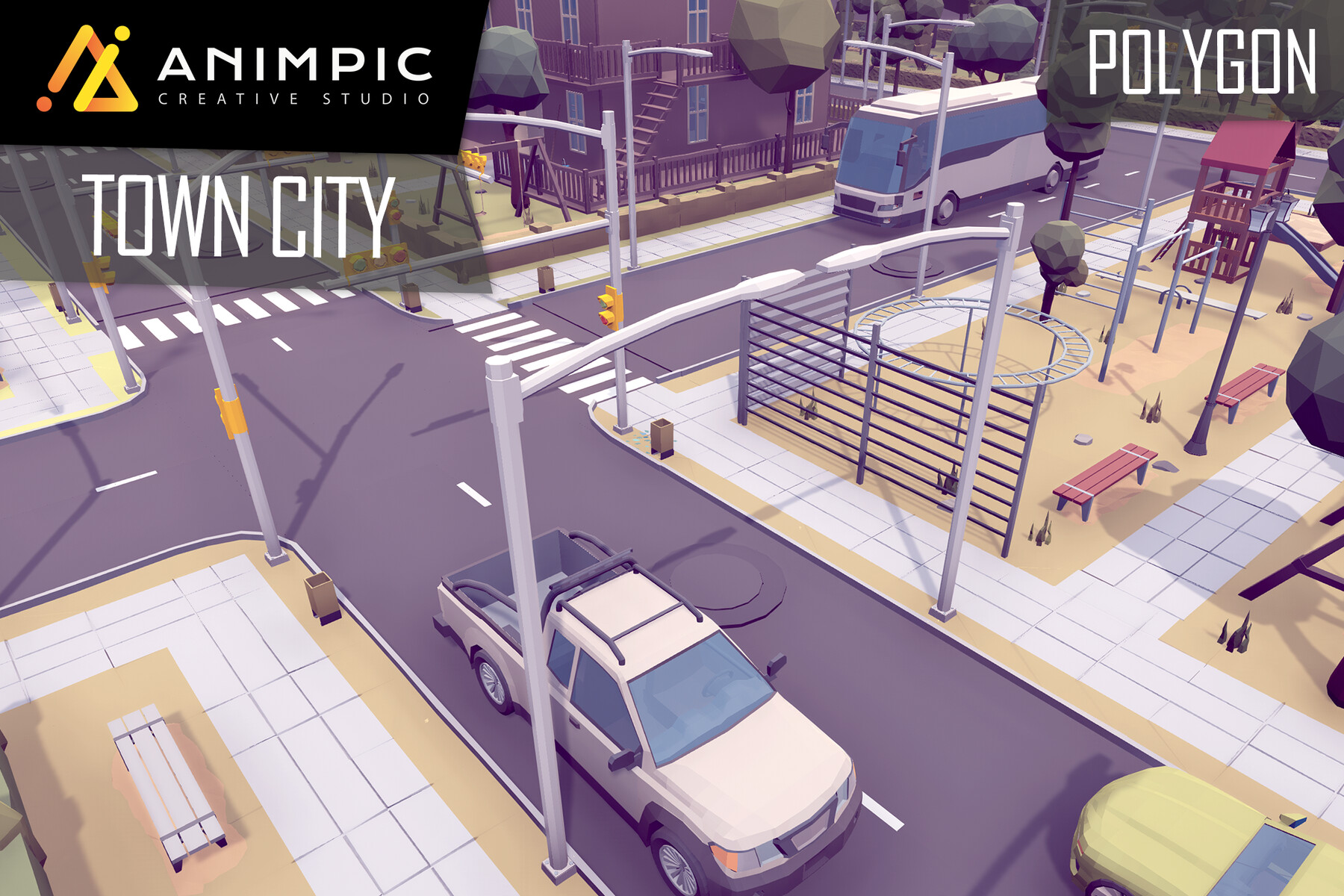 Animpic Studio - Polygon - Town City Modular (Unity, UE4)