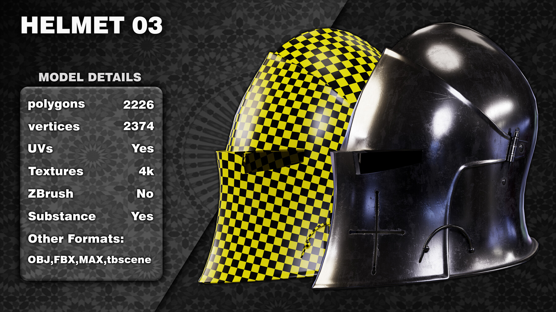 ArtStation - 10 medieval helmet game ready – vol 01 ( base mesh + low ...