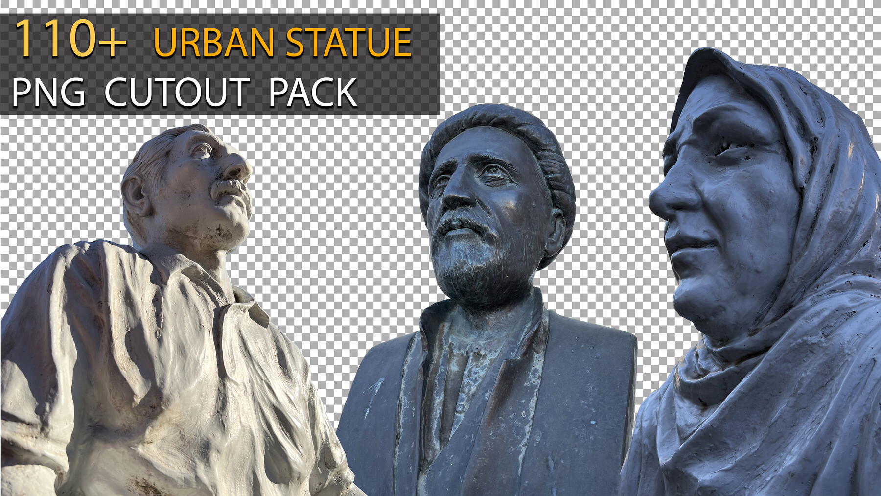 ArtStation - 110+ Urban Statue Cutout Pack | Resources