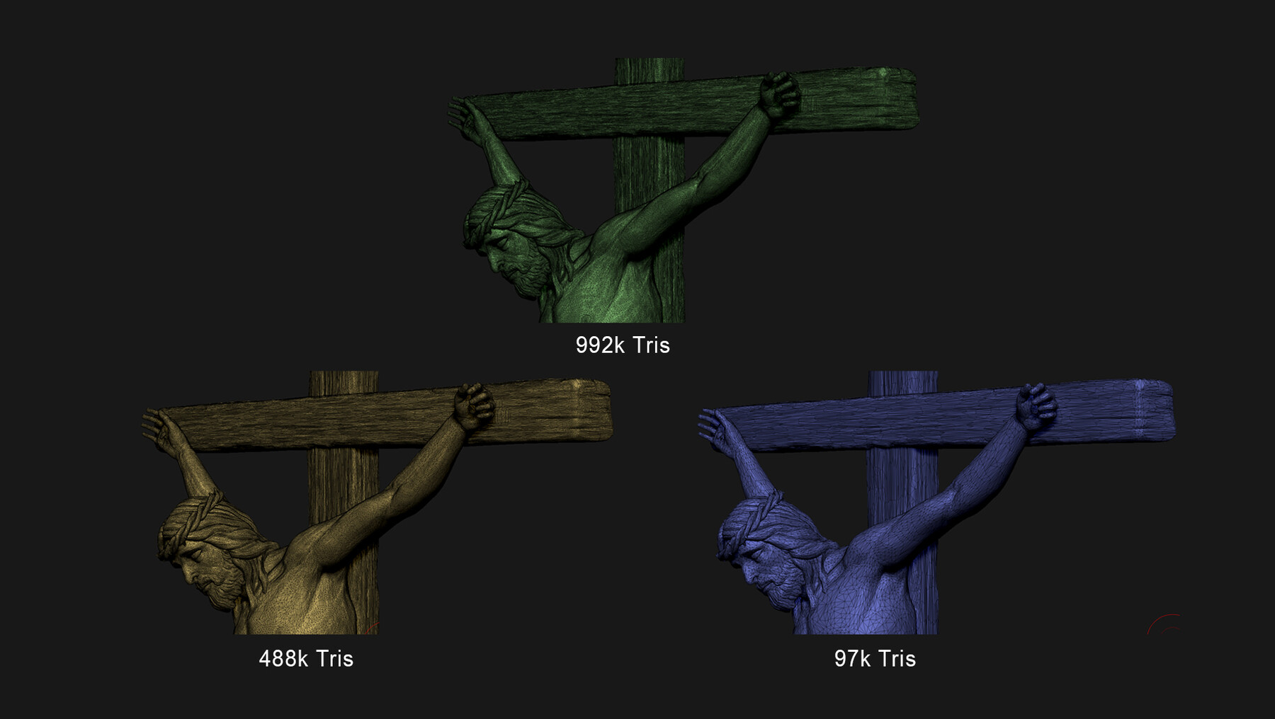 ArtStation - Jesus Cross Pendant 3d print model | Game Assets