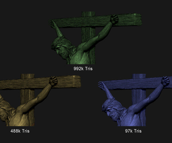 ArtStation - Jesus Cross Pendant 3d print model | Game Assets