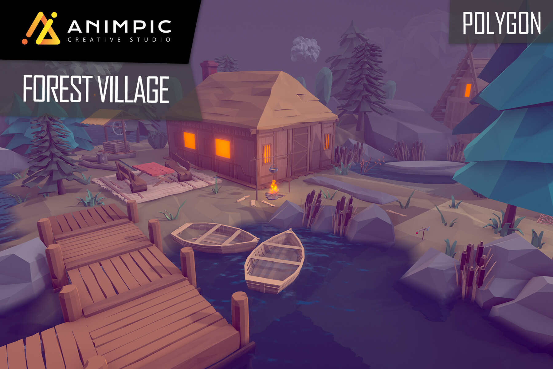 Animpic Studio - POLYGON - Forest Village (Unity, UE4)