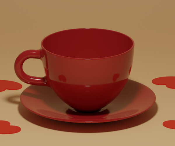 ArtStation - High Poly Cute Coffee Cup 3D model | Resources