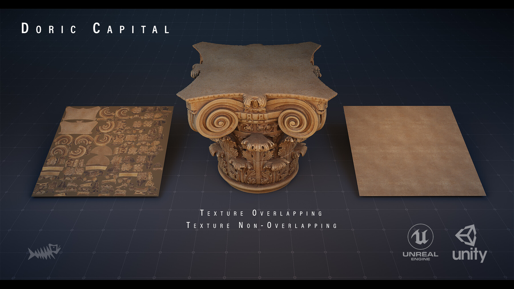 ArtStation - Doric Capital Low-poly 3D model | Game Assets