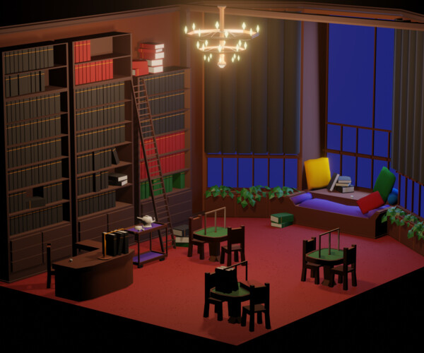 ArtStation - Relaxing Library | Resources