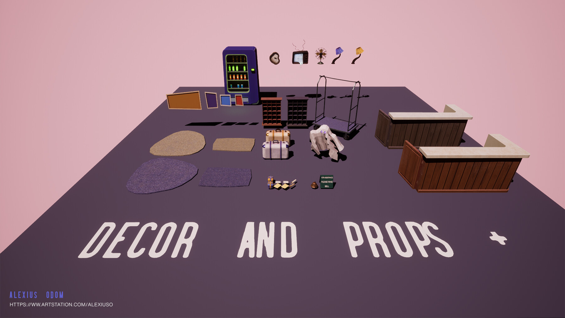 ArtStation - Haunted Motel Asset Pack | Low Poly | Game Assets