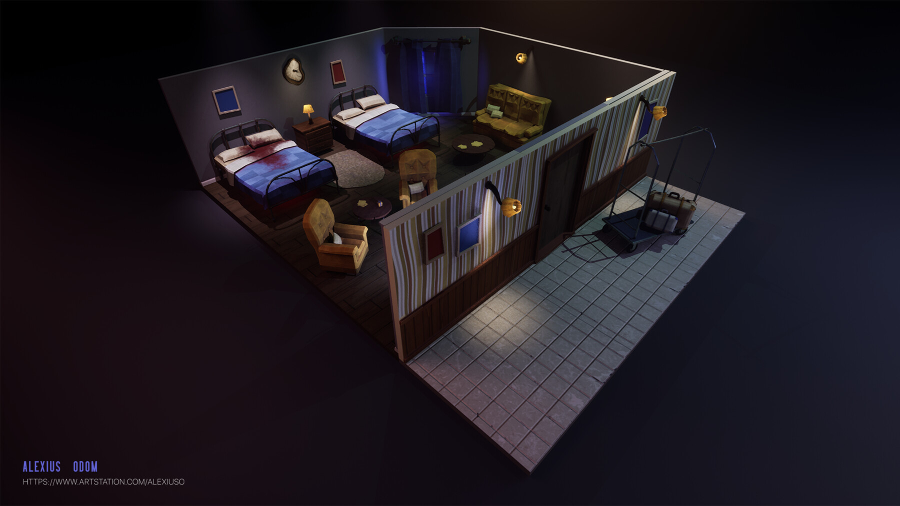 ArtStation - Haunted Motel Asset Pack | Low Poly | Game Assets