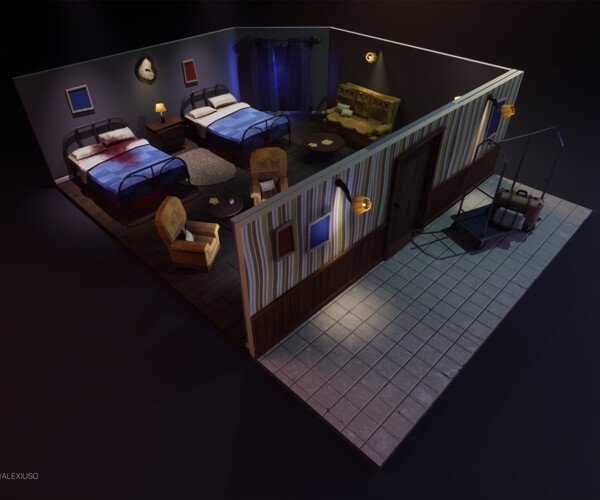 ArtStation - Haunted Motel Asset Pack | Low Poly | Game Assets