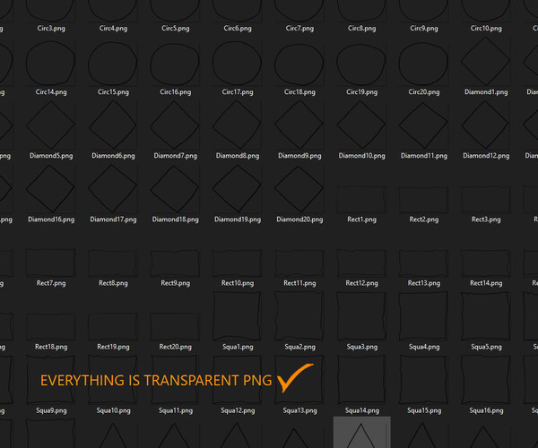 ArtStation - 100 Hand Drawn Line Art Shapes | Graphic Resource Pack ...