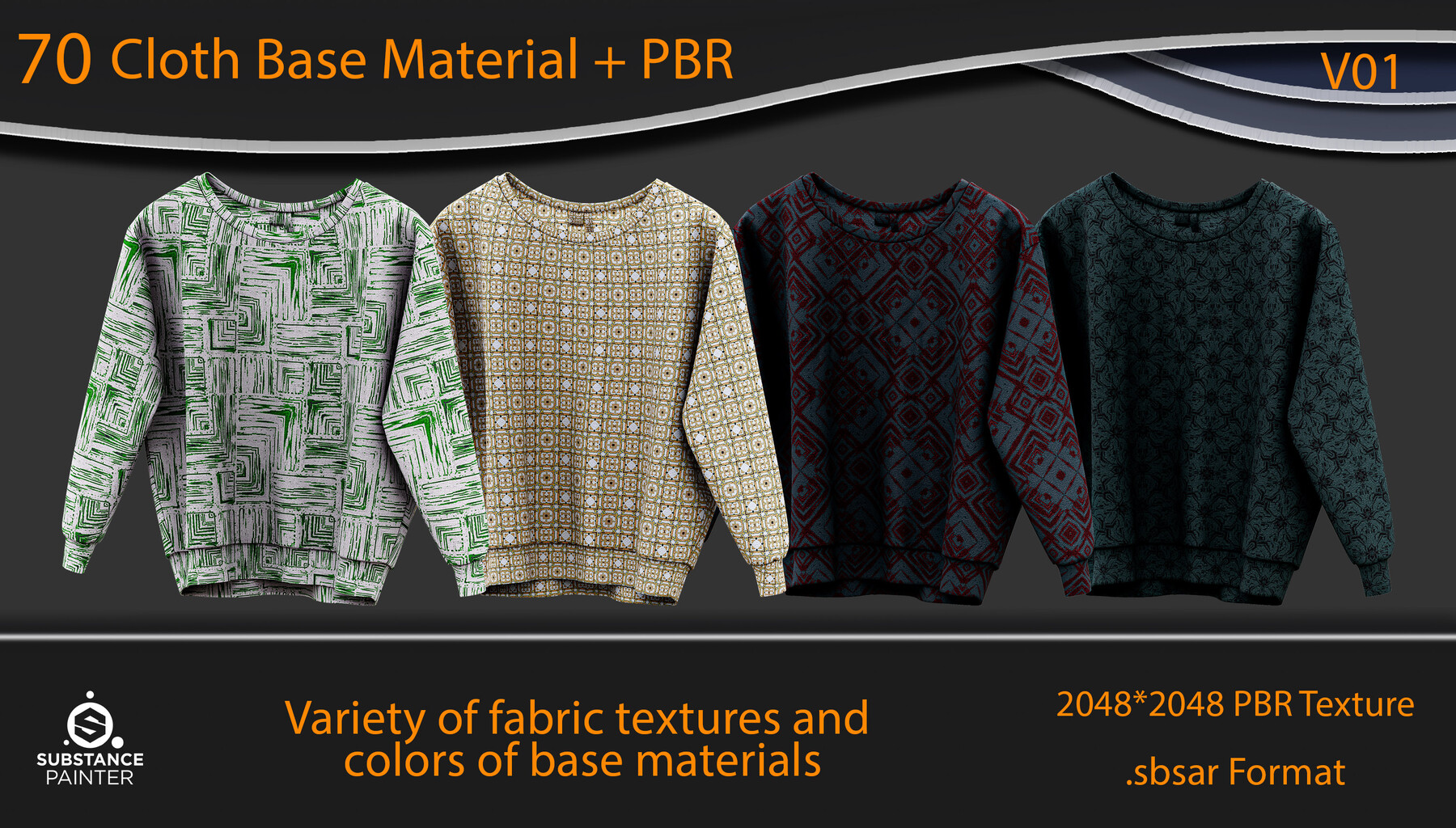 ArtStation - 70 Cloth Base Material .sbsar + PBR Texture | Resources