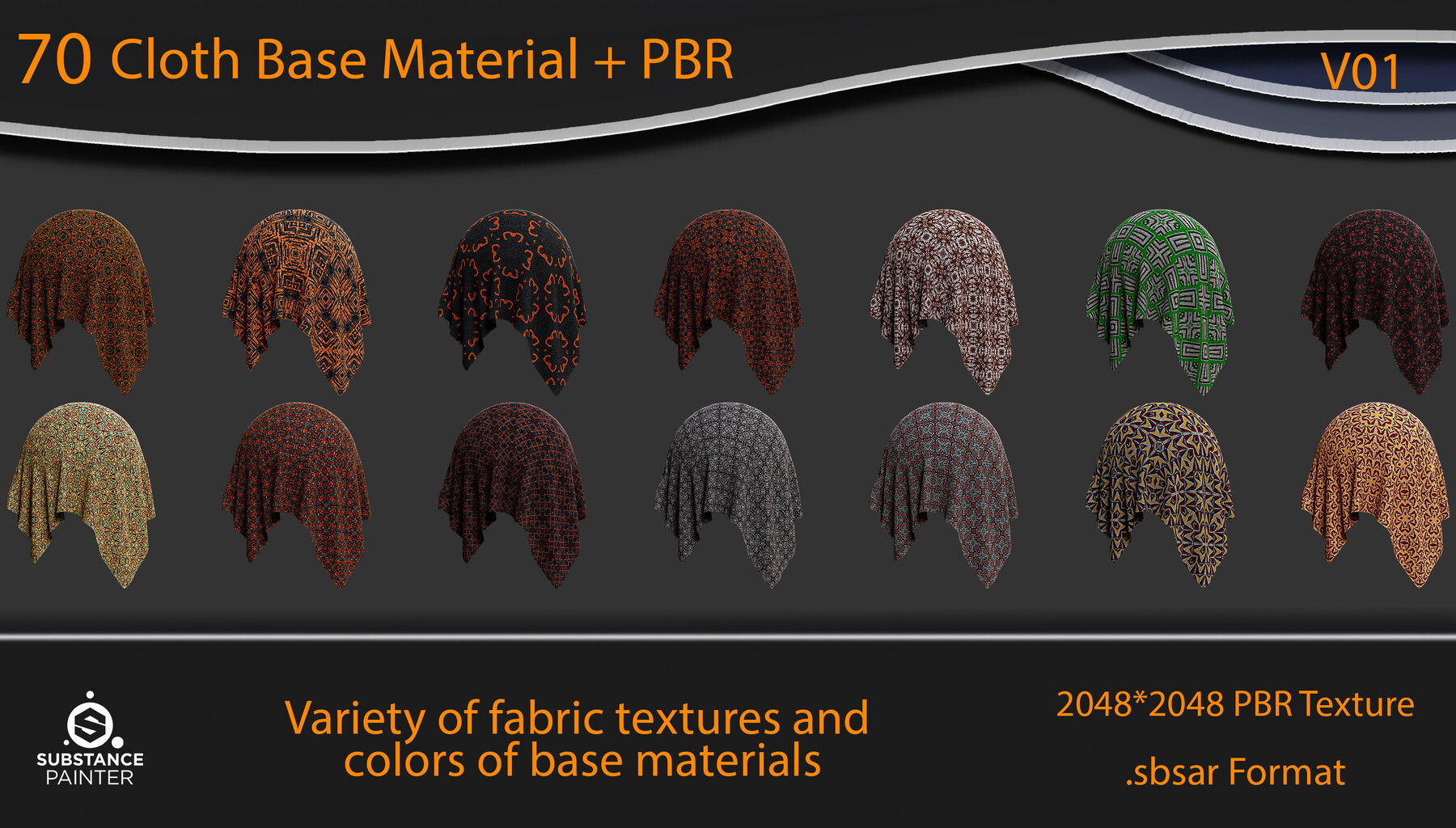 ArtStation - 70 Cloth Base Material .sbsar + PBR Texture | Resources