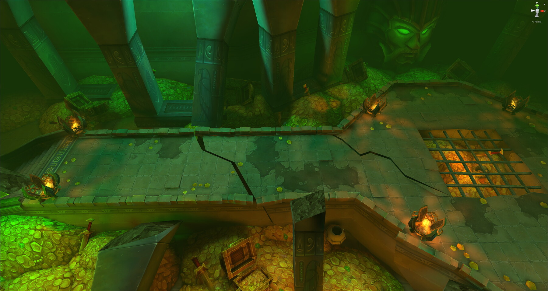 ArtStation - Fantasy Chess RPG Environment - Gold Dungeon | Game Assets