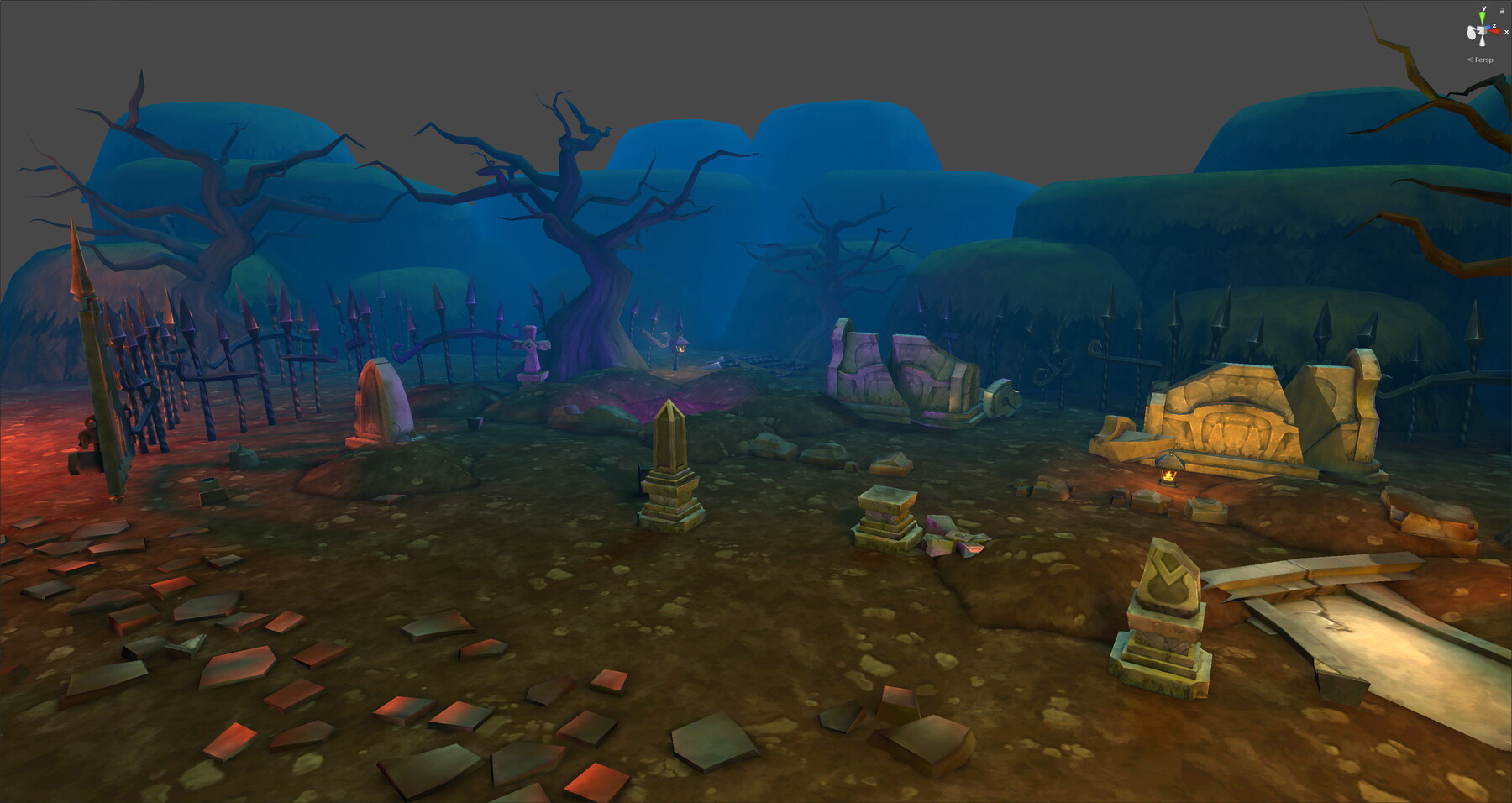 ArtStation - Fantasy Chess RPG Environment - Spooky Cemetery | Game Assets