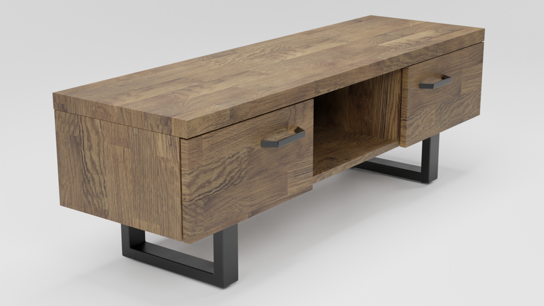 ArtStation - TIMBER TV Stand Dark Wood | Game Assets