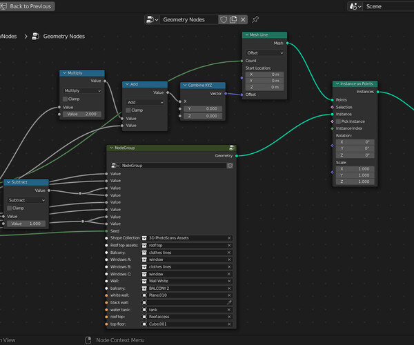 ArtStation - Blender Procedural Building (Kitbash Geonode) | Resources