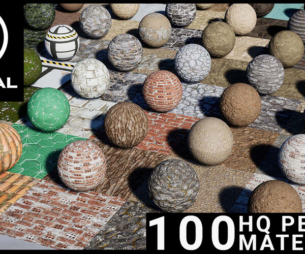 ArtStation - 100 PBR Environment Materials - Unreal Engine 4 | Game Assets