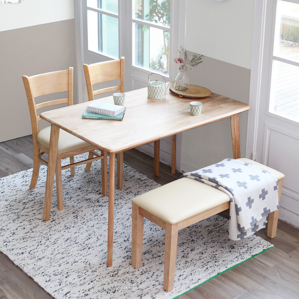 ArtStation - Pure rubberwood solid wood 4 table set | Resources