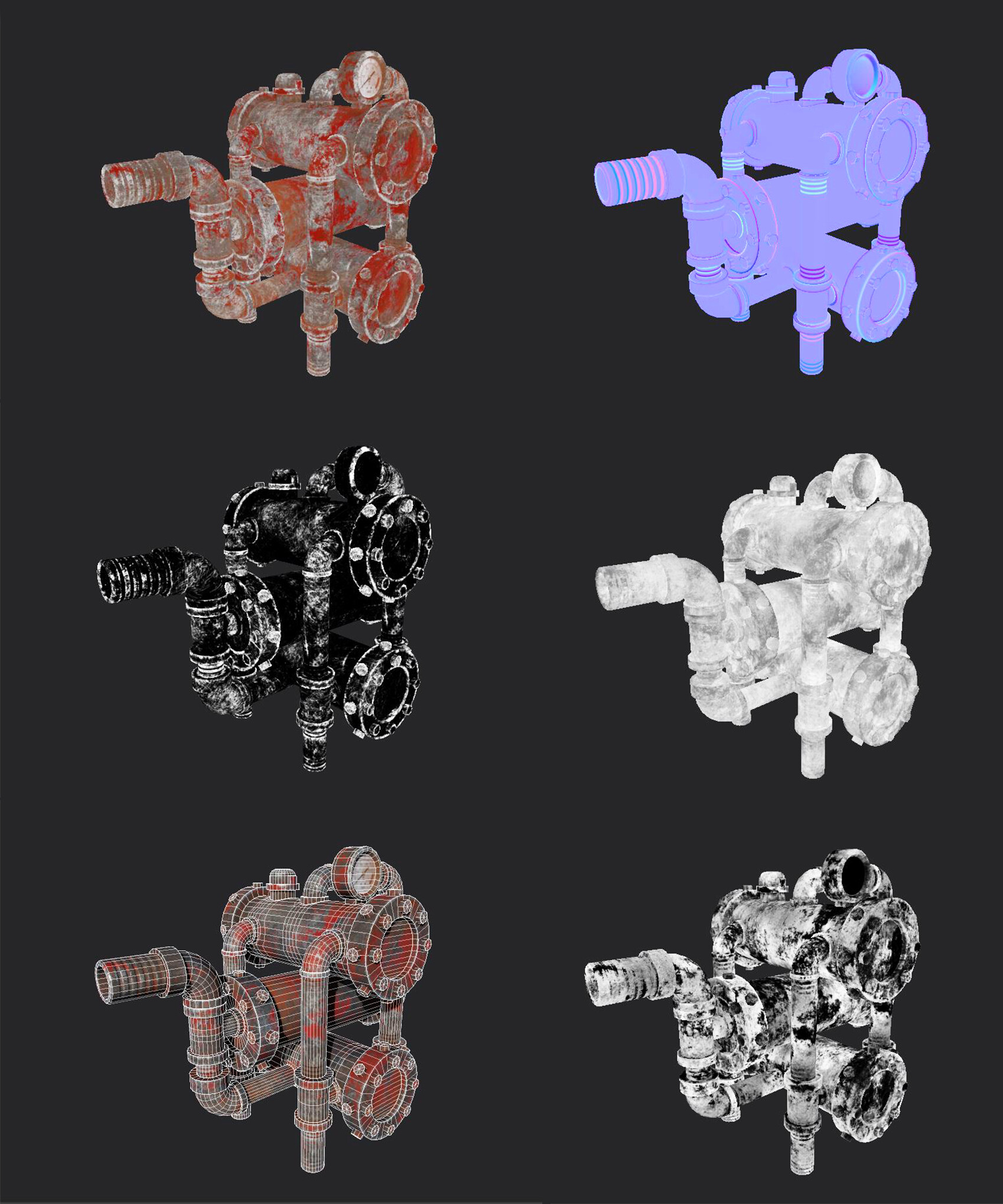 ArtStation - Vintage Water Pump Texturing Tutorial+Asset | Tutorials