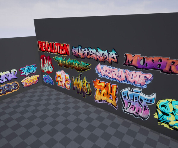 ArtStation - Graffiti Pack Decals III | Game Assets