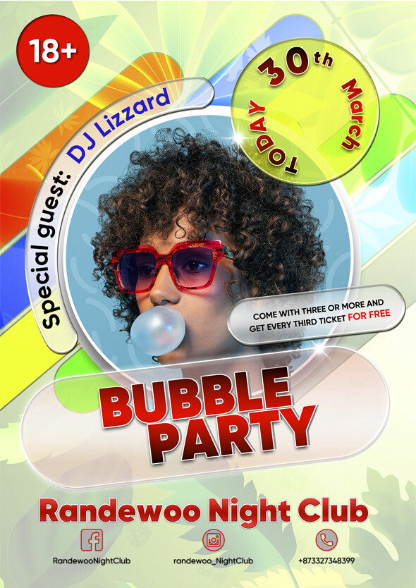ArtStation - Bubble Party Flyer | Artworks