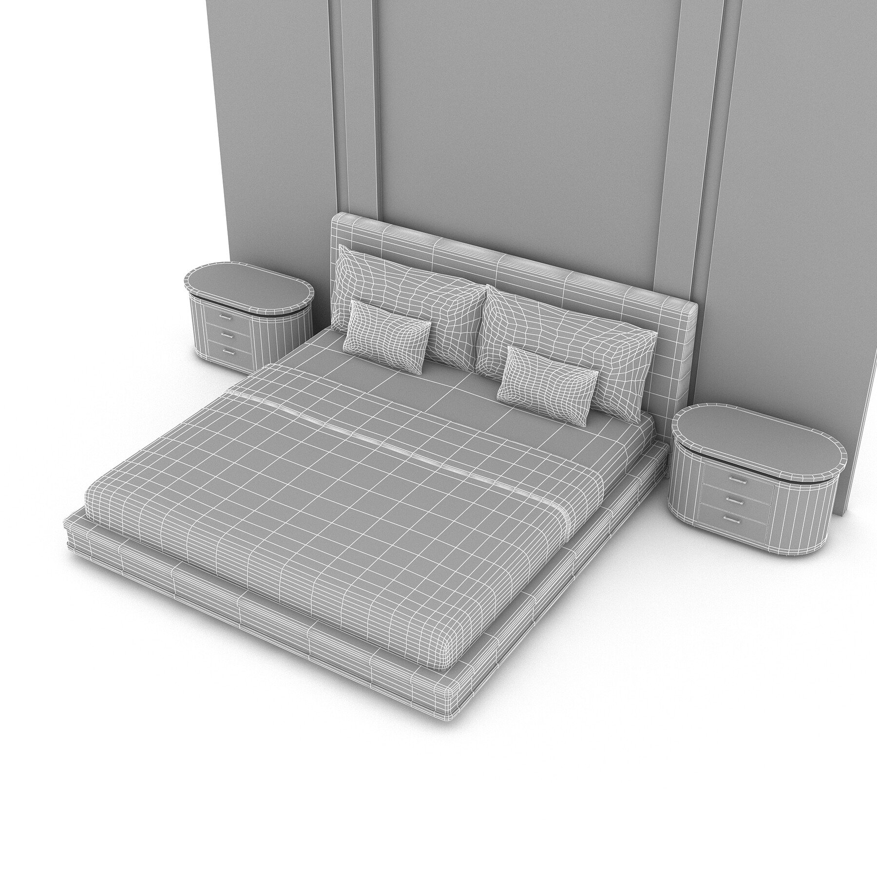 ArtStation - 3d modern bed design 01 | Game Assets