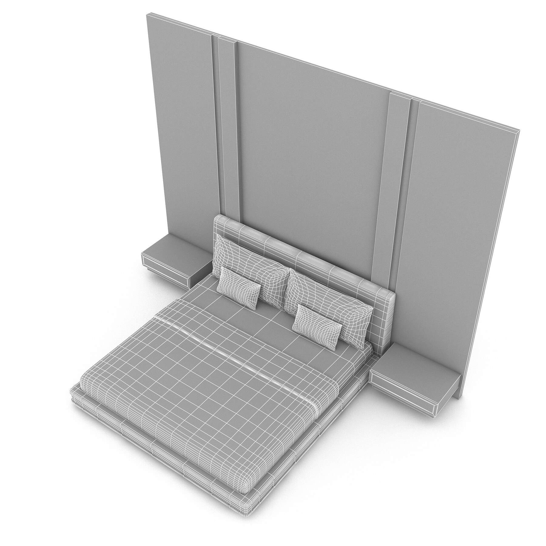 ArtStation - 3d modern bed design 04 | Game Assets