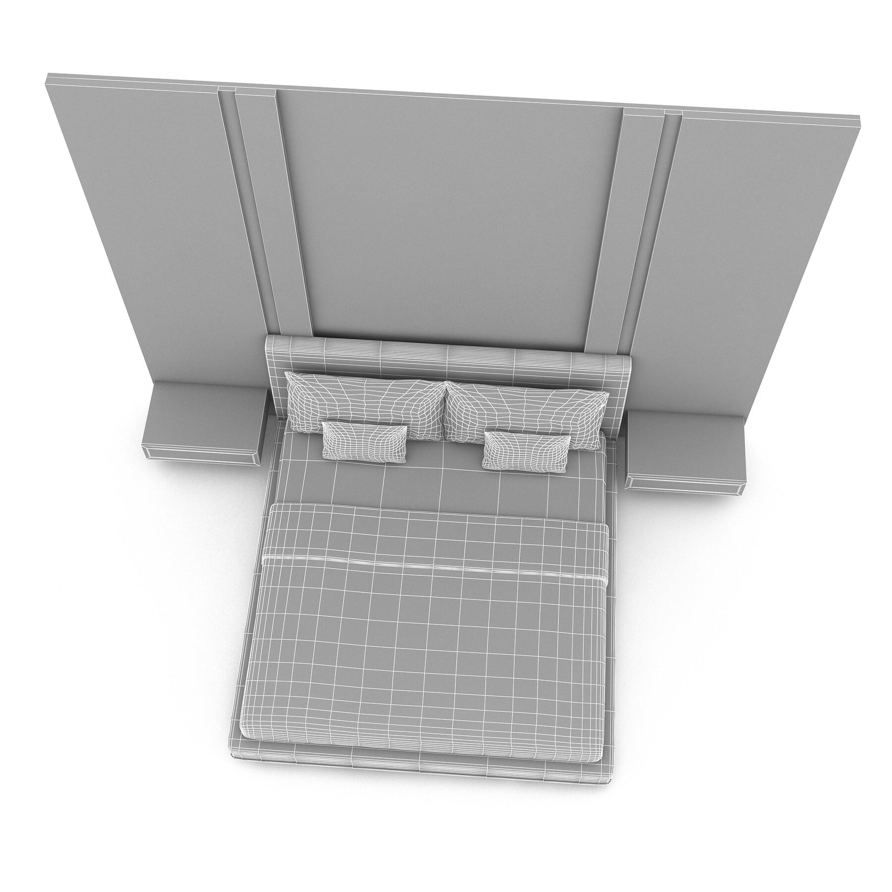 ArtStation - 3d modern bed design 04 | Game Assets