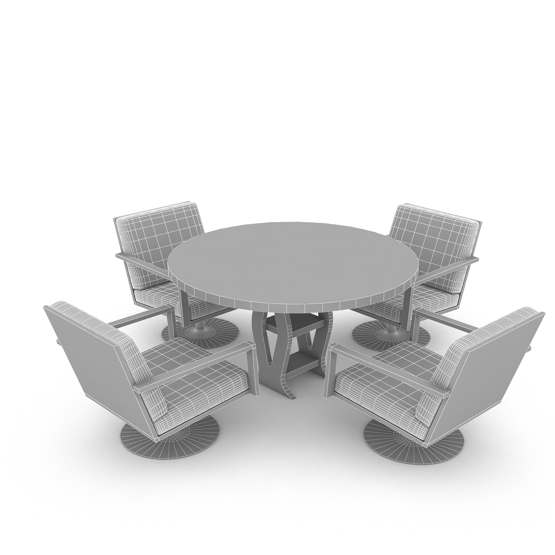 ArtStation - 3d wooden chair table 04 | Resources