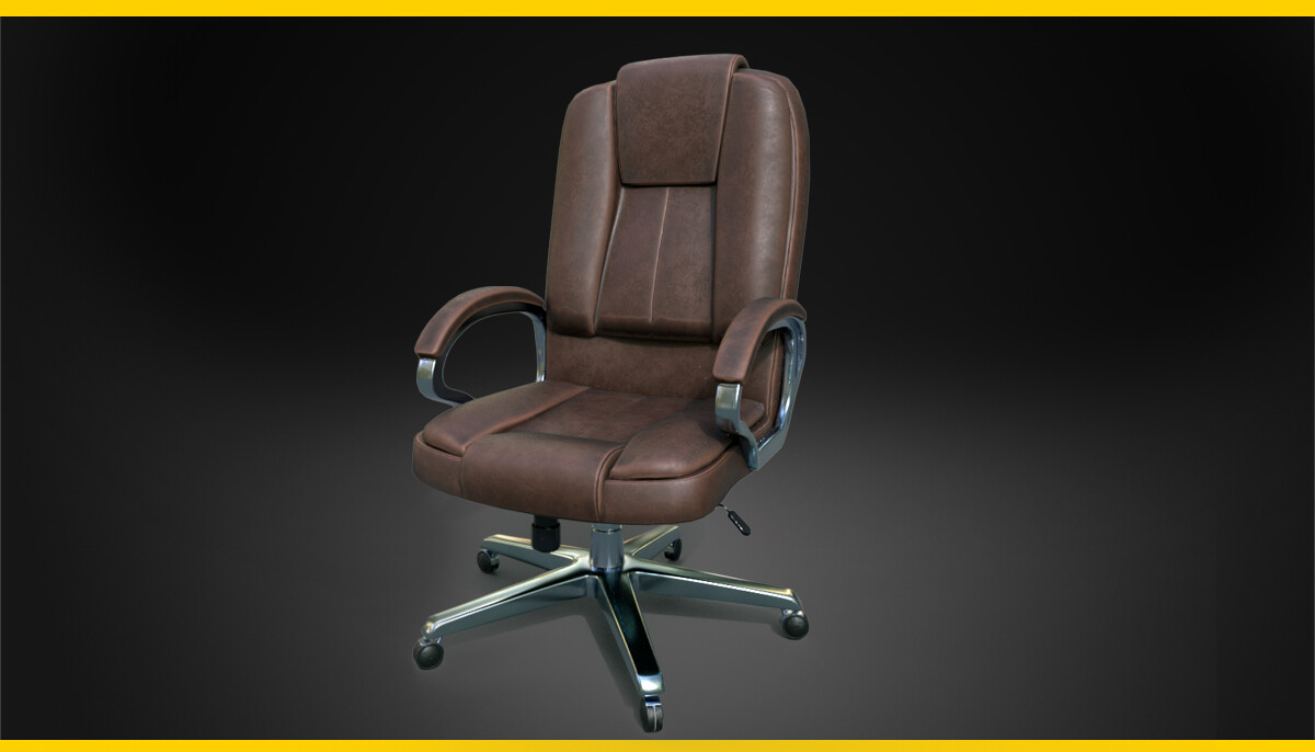 ArtStation - Home desk chair 3D model Low poly + PBR textures 4K ...