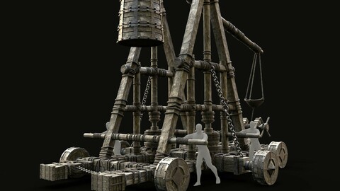 ArtStation - WAR MACHINE TREBUCHET MEDIEVAL SIEGE ENGINE WAR BATTLE ...