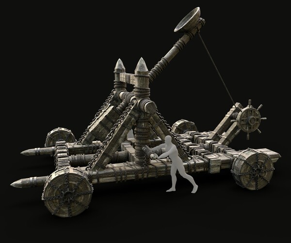 ArtStation - WAR MACHINE CATAPULT MEDIEVAL SIEGE ENGINE WAR BATTLE ...