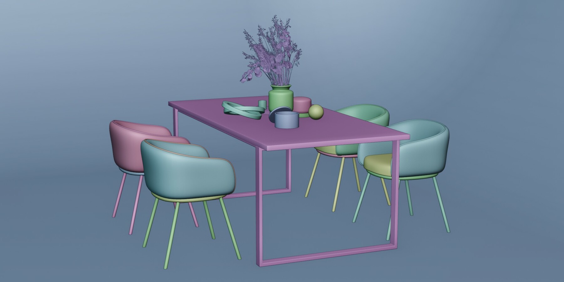 ArtStation - Dining Table Set | Game Assets